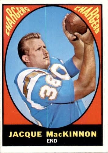 1967 Topps Jacque MacKinnon San Diego Chargers #124 | eBay