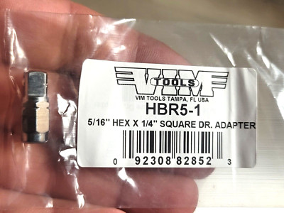 VIM Tools 5/16" Hex to 1/4 sq dr Replacement Bit for HBR5 & HBR8 Ratchet #HBR5-1 | eBay