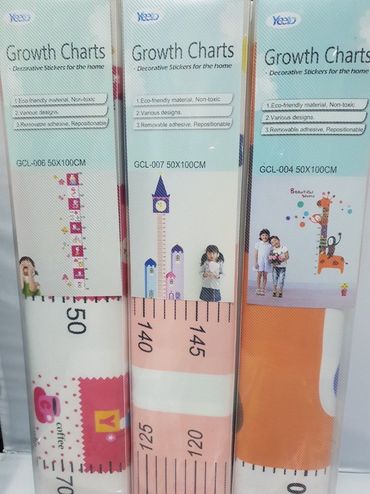 Height Chart with over 40 Stickers , Growth Charts wall stickers UK ...