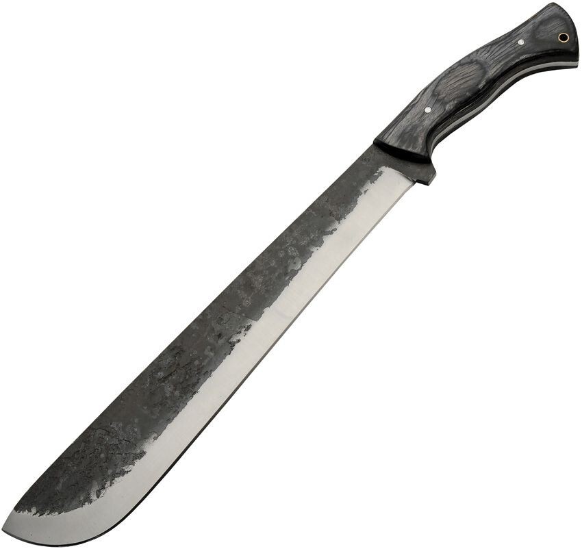 Rite Edge Machete 12.5" Carbon Steel Full Tang Blade Black Pakkawood ...