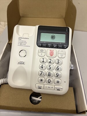 BT Decor 2600 Advanced Call Blocker Screening Corded Telephone White | eBay