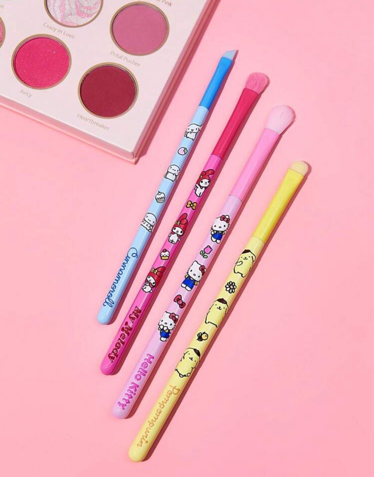 Hello Kitty And Friends Shein Rainbow Makeup Eye Brush Set 4pcs Limited ...