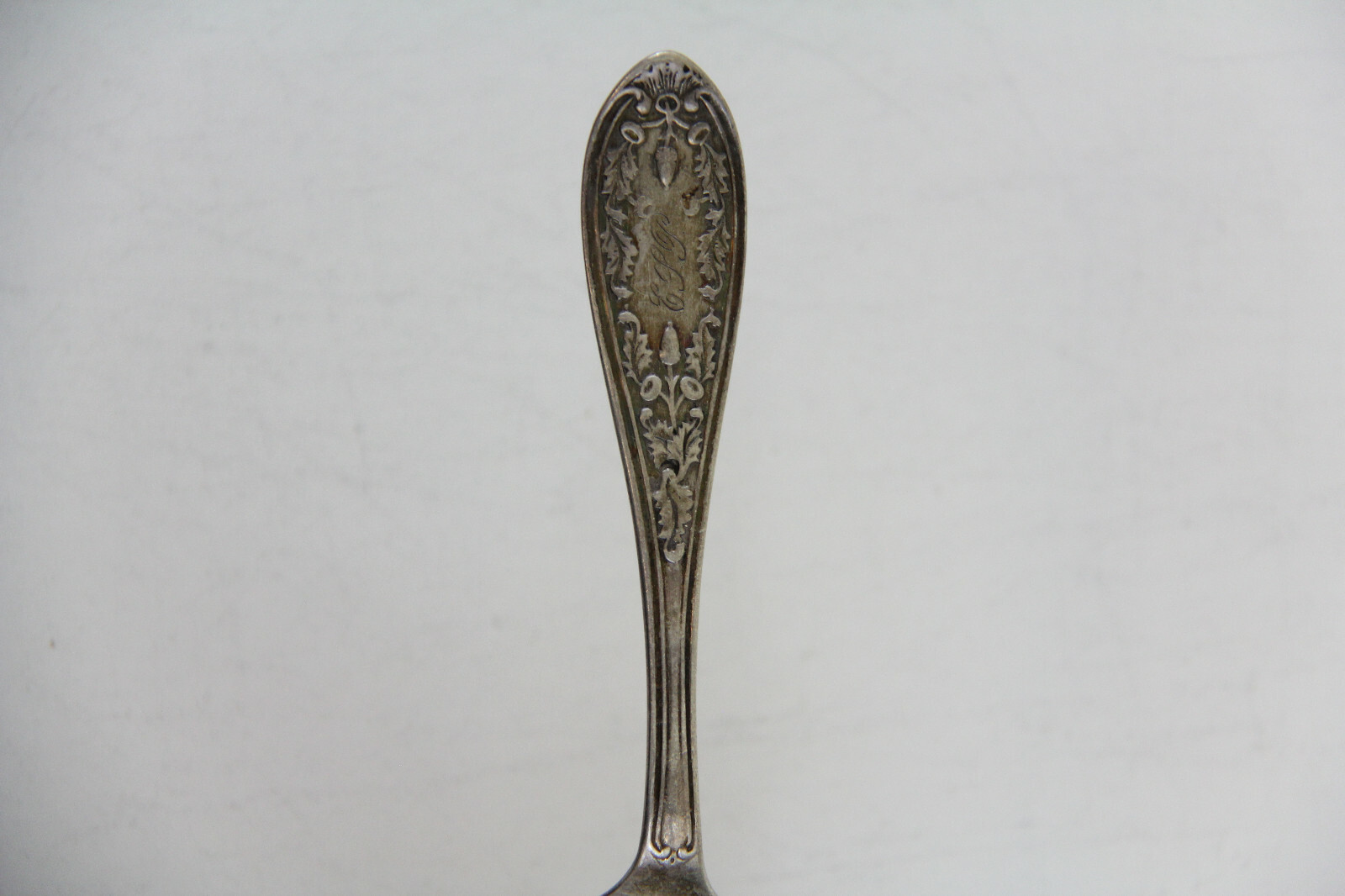 ANTIQUE COIN SILVER OAK ACORN MASTER BUTTER KNIFE SMITH CHAMBERLAIN ...