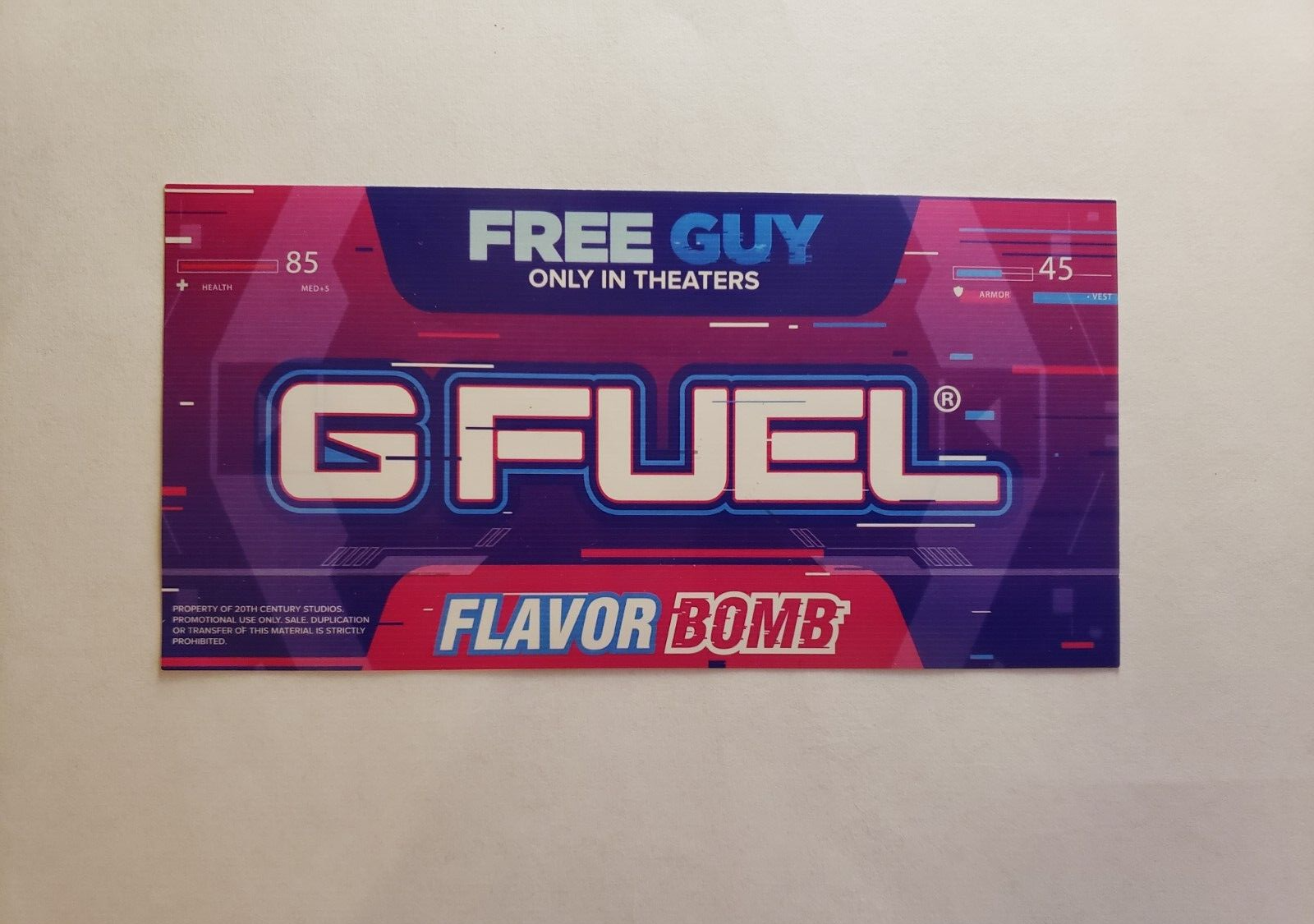 Gamma Labs GFuel Official Free Guy Flavor Bomb Limited Ed. Sticker ...