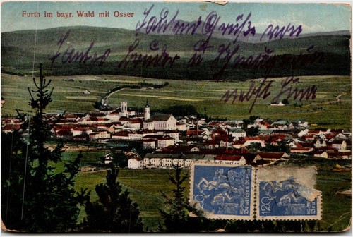 Furth im Wald Bavaria Osser Mountain Postcard 1935 Max Wagner Deutsches ...