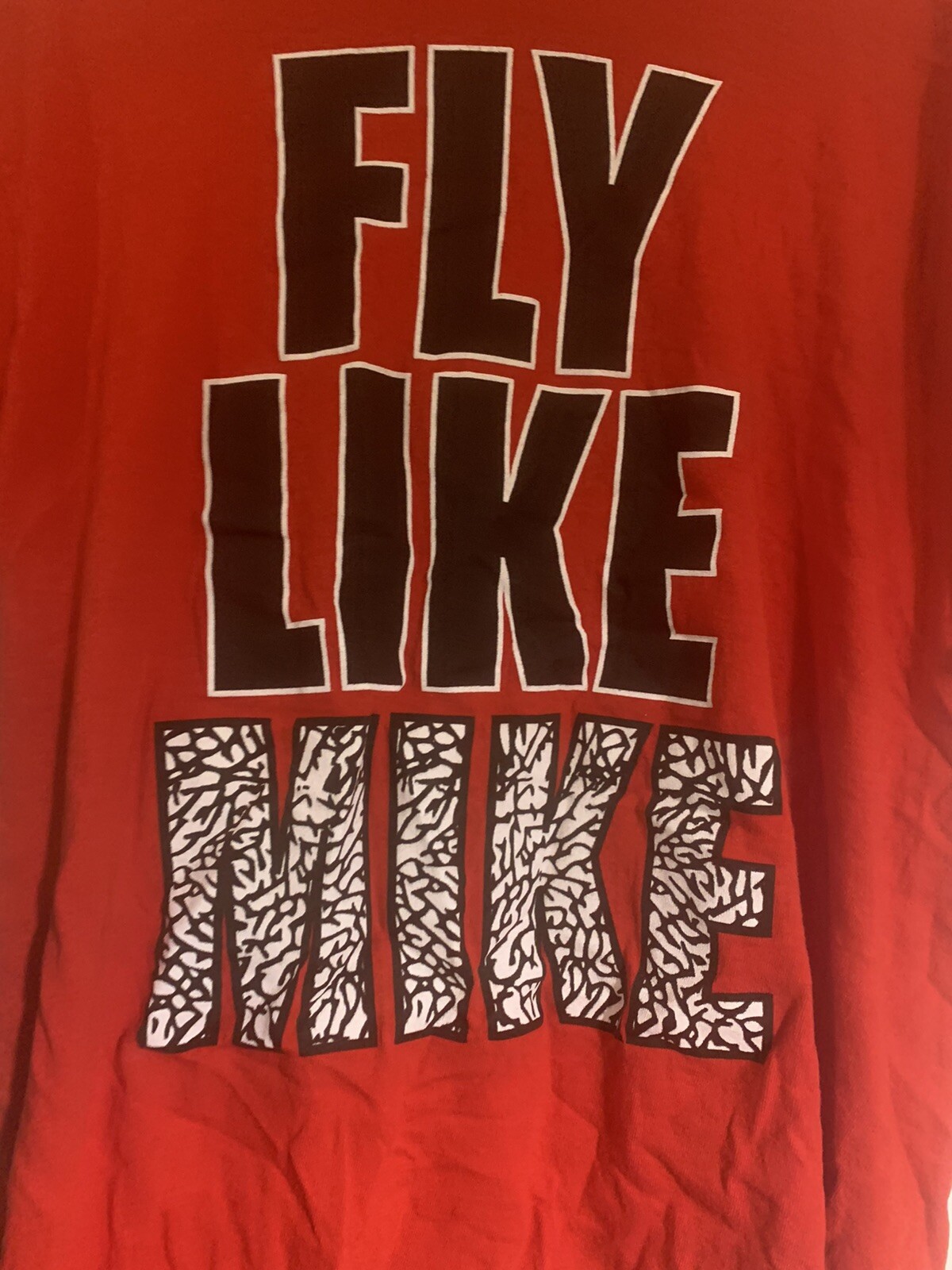 Fly Like Mike Men’s Large Red T-Shirt, 2 Monkeys Brand, Michael Jordan ...