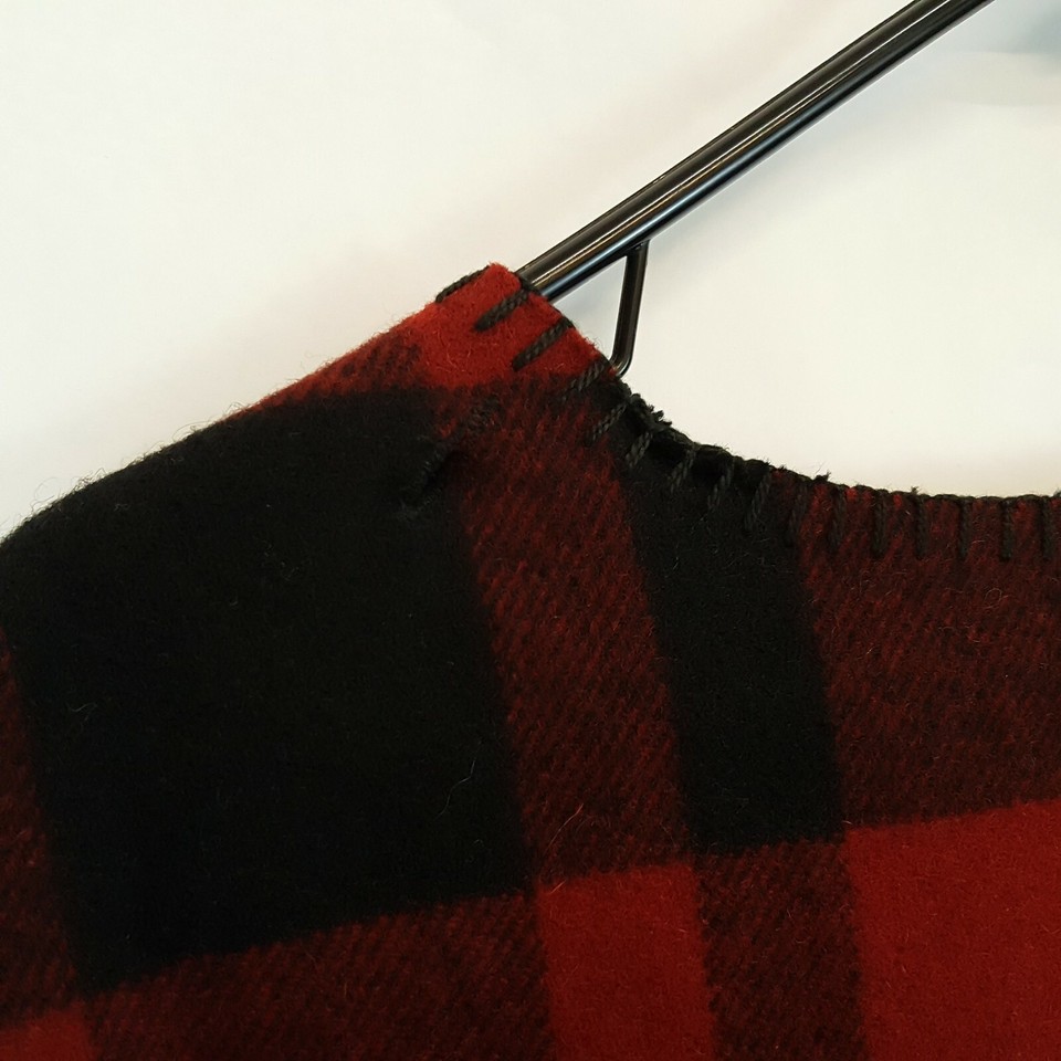 Buffalo Wings USA Red Wool Plaid Removable Button In Coat Jacket Liner ...