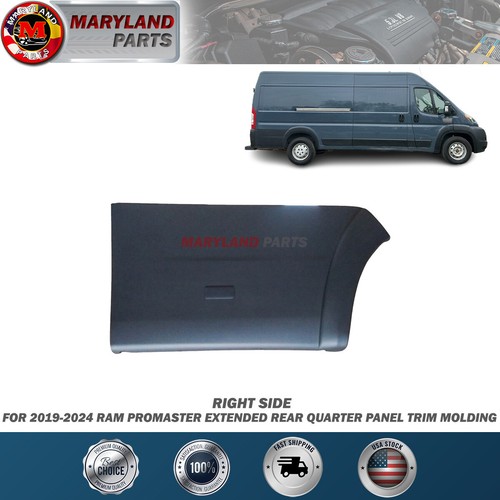 For 2019-2024 RAM Promaster Extended Right Rear Quarter Panel Trim ...