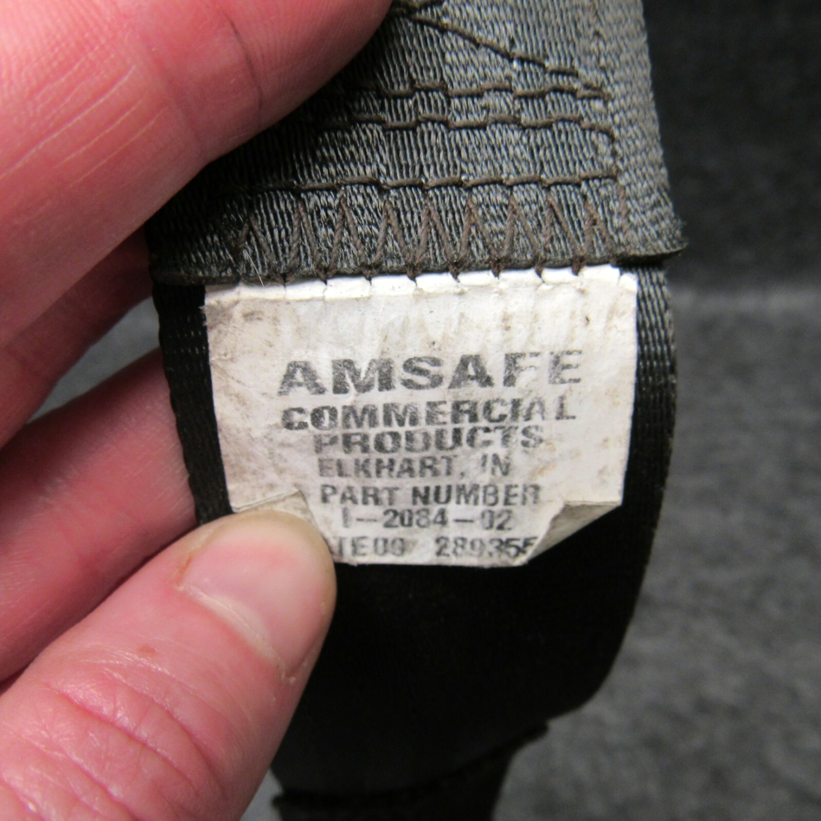 AmSafe Shuttle Bus Transit Lap Seat Belt Female Buckle 1-2084-02 13-1/4 ...