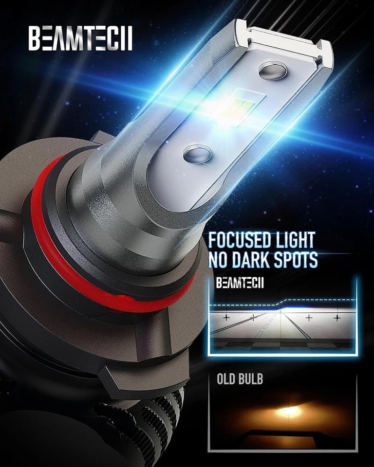 9005 H11 Bulbs Combo, S1 Series 300% Brighter 6500K White, 4 Bulbs ...