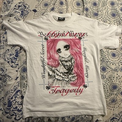 Bladee The Beautiful Martyr Tour Brooklyn Tee M Woman Red Pink Hair ...