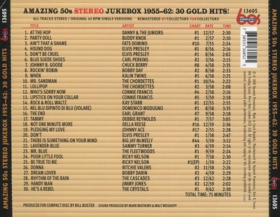 VARIOUS ARTISTS - AMAZING 50S STEREO JUKEBOX: 30 GOLD HITS NEW CD ...