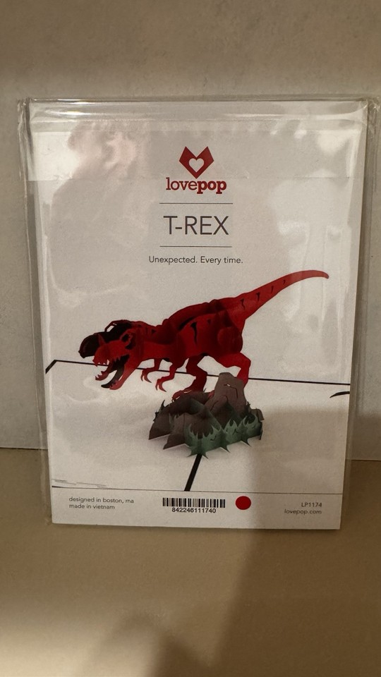 Lovepop 3D Greeting Card Boys T-Rex Birthday Congratulation Card Pop-up ...