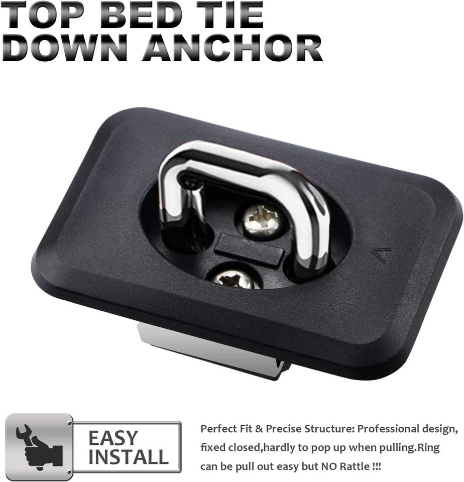 Tie Down Anchors Truck Bed Side Wall Anchors Retractable Flush Fit 4pcs ...