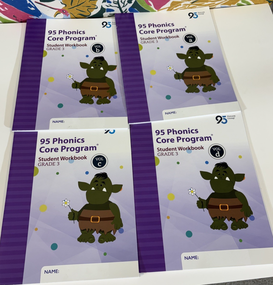 95 Phonics Core Program Grade 3 Teacher's Edition 3 Volumes + Workbooks ...