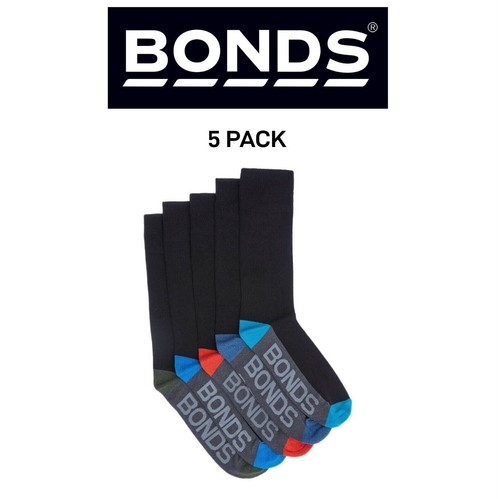 Bonds Mens Bamboo Crew Socks Reinforced Heel & Toe for Durability 5 ...