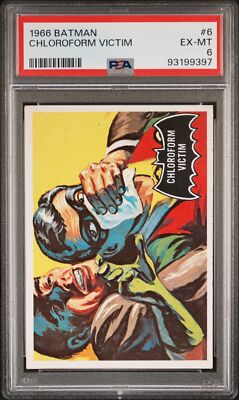 PSA 6 Chloroform Victim Robin #6 1966 Topps Batman Vintage Card ...