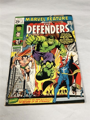 1971 MARVEL FEATURE #1 COMIC BOOK THE DEFENDERS EXCELLENT SMOOTH GLOSSY ...