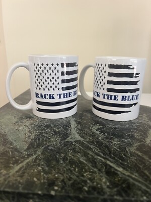 Police Officer Gift Ceramic Mug 11oz Cop Coffee Cup Back the Blue | eBay