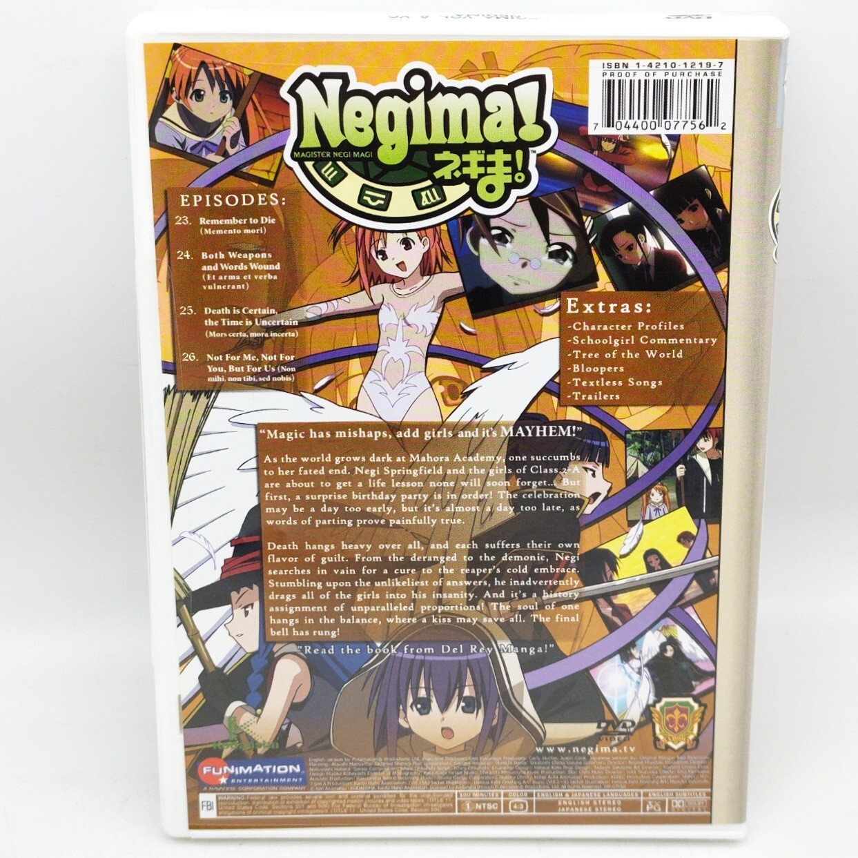 Negima - Vol. 6: Magic 601 - Magic and the Dark Arts (DVD, 2008 ...