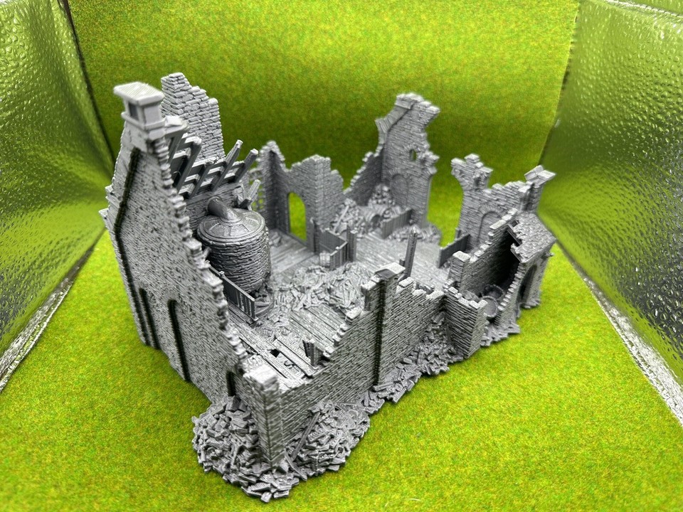HO scale destroyed Building Brewery 1:87 scale 3D print Grimdale | eBay