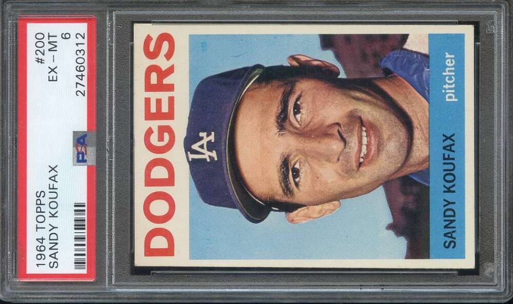 1964 TOPPS #200 SANDY KOUFAX PSA 6 DODGERS HOF *ADT6237 | eBay
