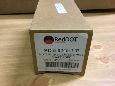 Red Dot RD-5-9245-24 Single Shaft Blower Motor Single Speed 24V CCW LE ...