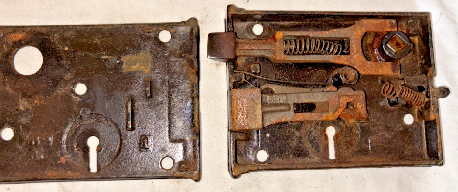 Antique RHCo. Reading Hardware Co. Cast Iron Rim Lock | eBay