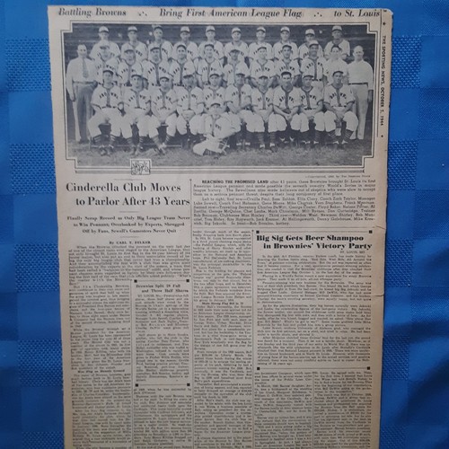 St Louis Browns 1944 Baseball Team World Series 1st A L Pennant St ...