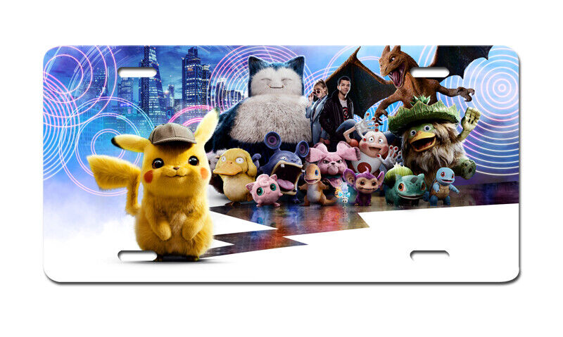 Detective Pikachu Movie Anime Game License Plate Auto Truck Car Tag ...