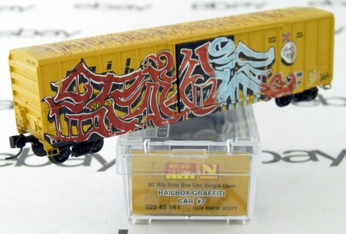 N Scale 50' Rib Side Boxcar - Railbox Graffiti Car #7/RBOX #30377 - MTL ...
