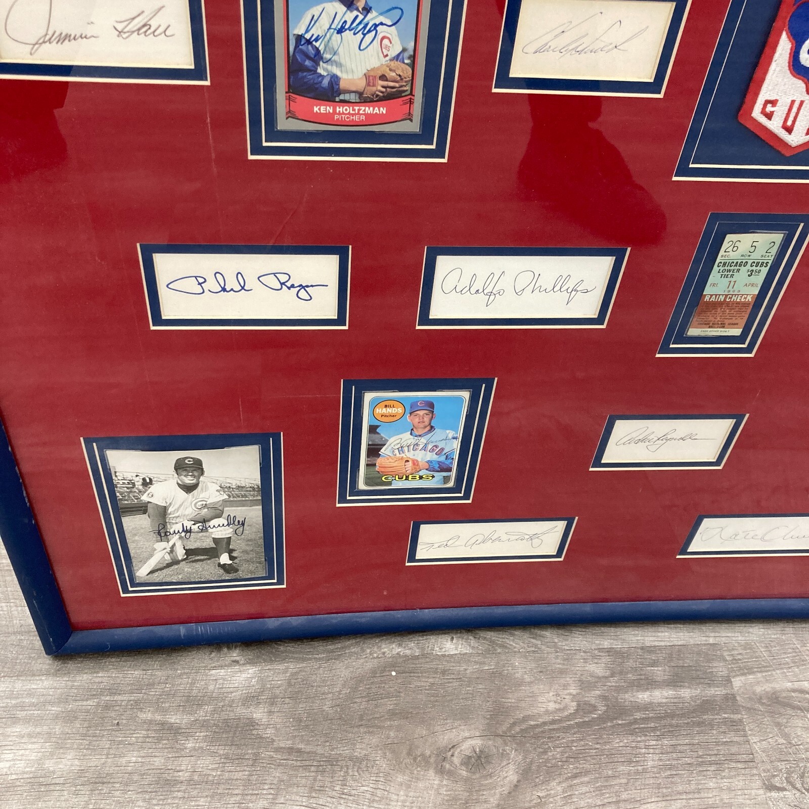 Beautiful 1969 Chicago Cubs Team Signed Framed Display 40 Signatures ...