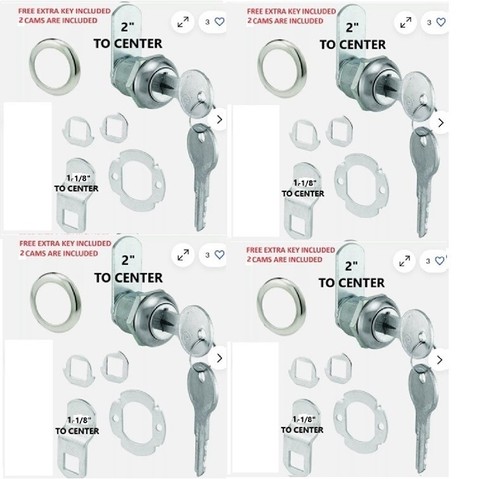 4Pack Rv Compartment Door Cam Lock Set 5/8 Inch Camper Trailer ...