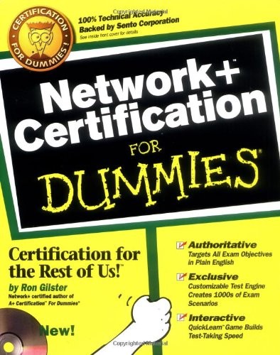 NETWORK + CERTIFICATION FOR DUMMIES By Ron Gilster **Mint Condition ...