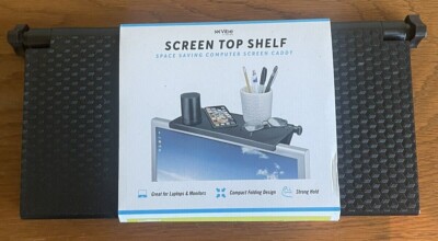 SCREEN TOP SHELF, SPACE SAVING COMPUTER SCREEN CADDY, NEW w/ FREE ...
