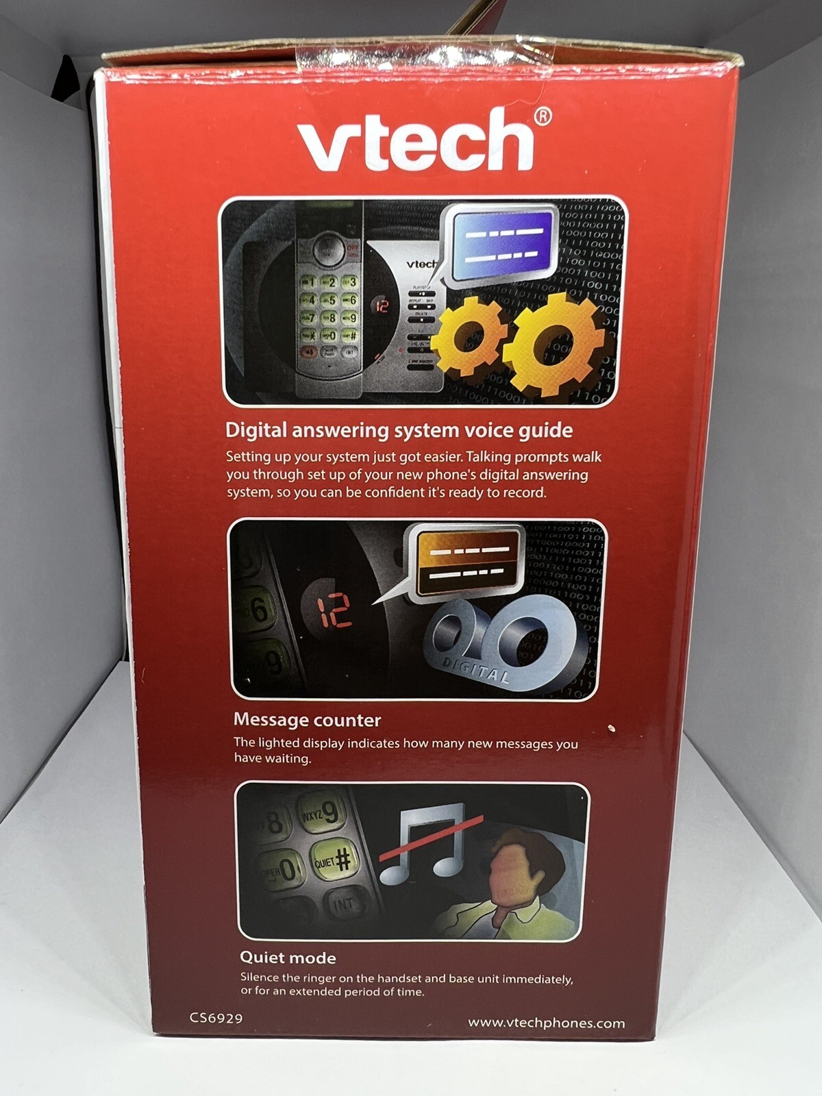 VTech CS6929 DECT 6.0 Expandable Cordless Phone System for sale online ...