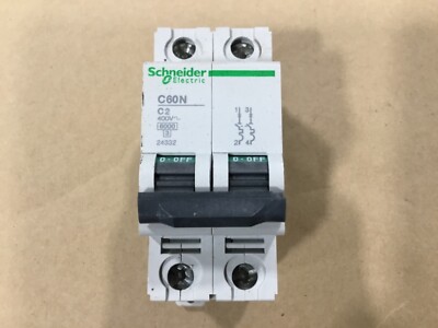 Schneider Electric C60N C2 Circuit Breaker 2A 2 Pole #02F35 | eBay