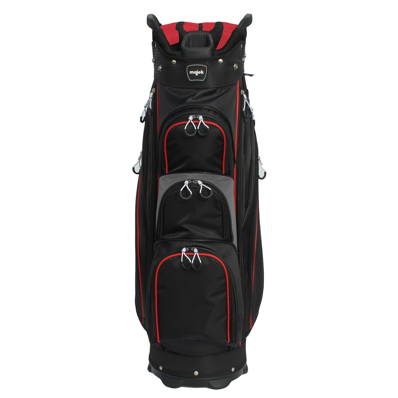 Majek Premium Men's Black Red Golf Bag 9.5 inch 14-way Top with Putter ...