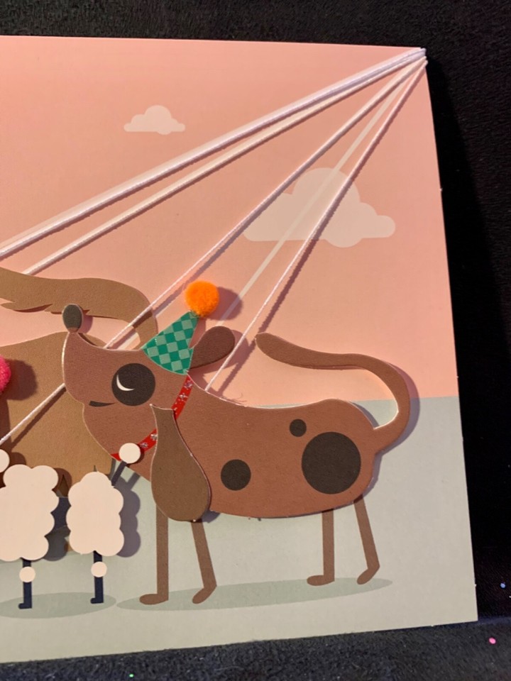 Happy Birthday Card! 3D Dog Walk! Pawsitively Amazing Burgoyne | eBay