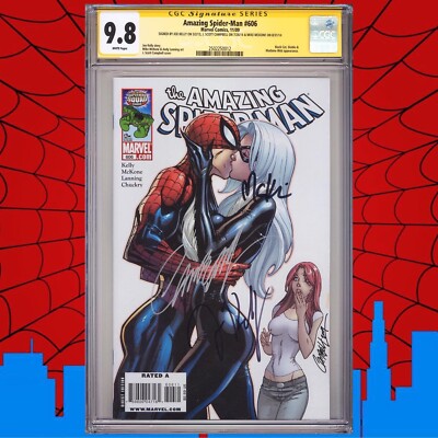CGC 9.8 SS Amazing Spider-Man #606 signed by Campbell, Kelly & McKone ...