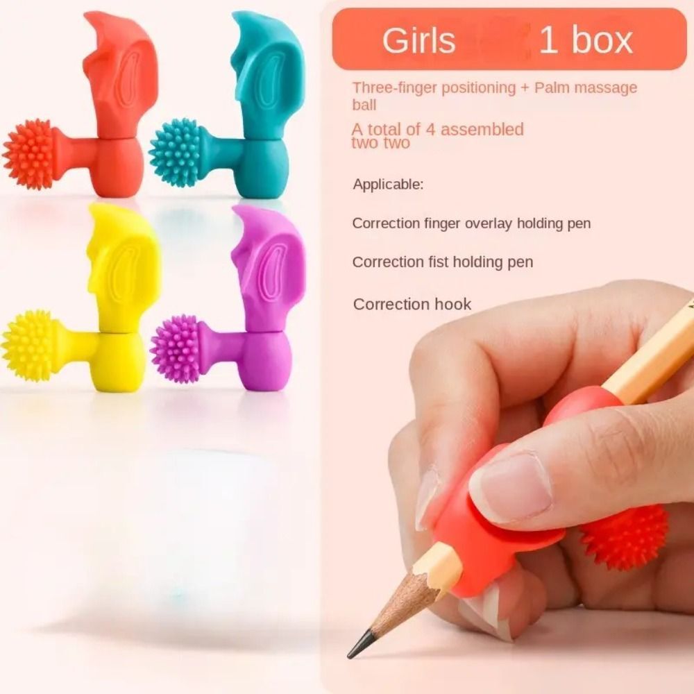 4 pcs Writing AIDS Silicone Orthosis Handwriting Assisted Holding Pen ...