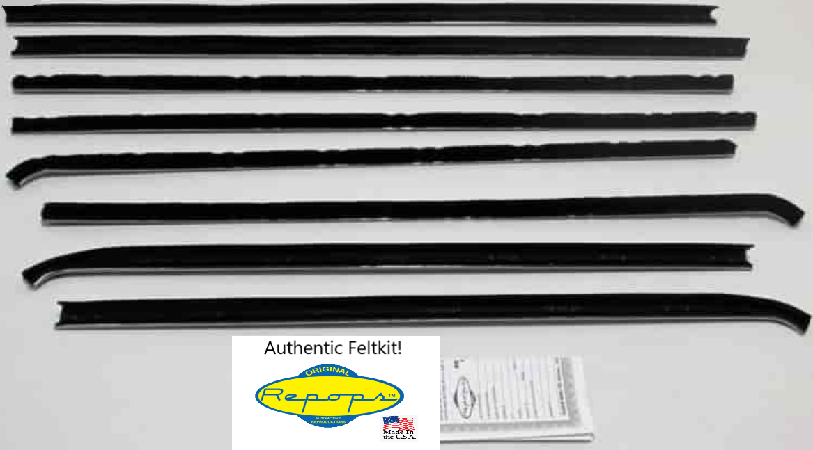 1967 1968 1969 Mopar A-Body Coupe Door Window Felt Fuzzies Rubber Seal ...