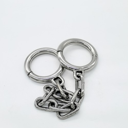 Stainless Steel Toe Cuffs Chains Metal Shackles Foot Lock Slave New | eBay