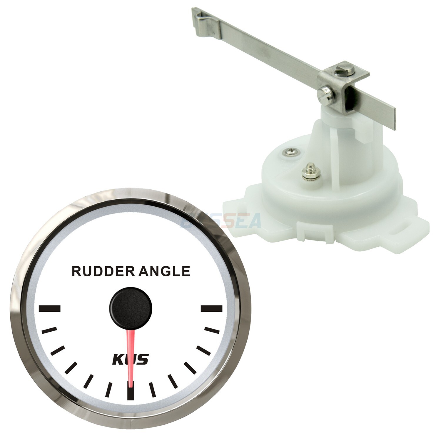 12/24V KUS Rudder Angle Indicator Boat Marine Rudder Sensor Gauge Kit ...