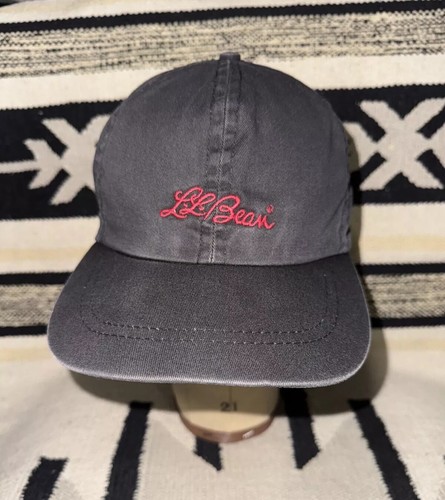 Vintage LL Bean Hat Spell Out Script Red & Black Dad Cap Baseball xl SZ ...