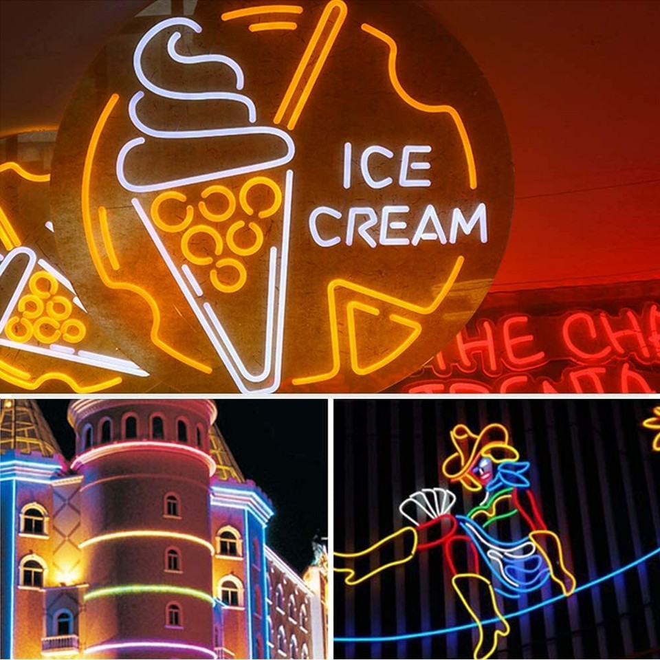 12V Flexible LED Strip Waterproof Sign Neon Lights Silicone Tube 1M 2M ...