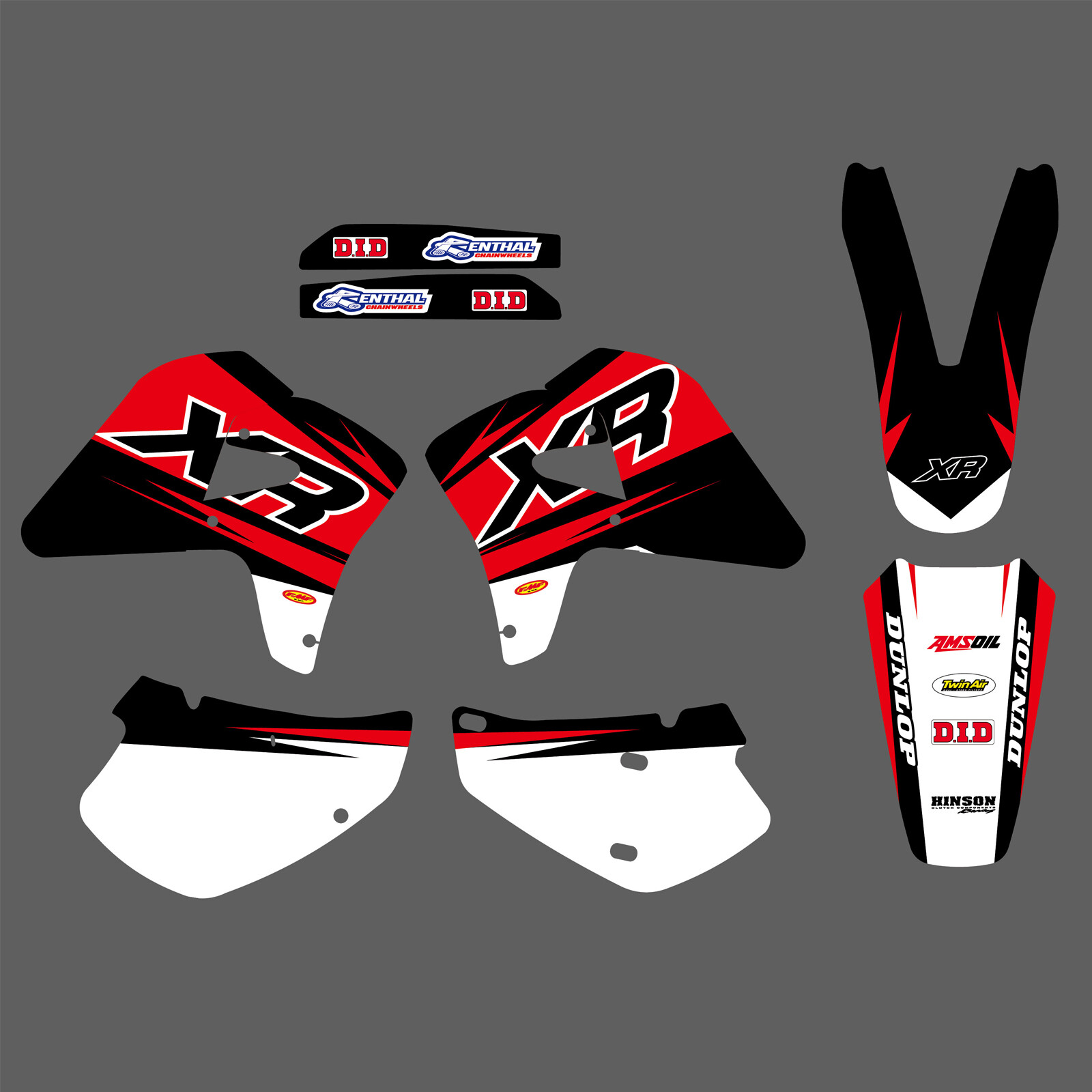 2000-2009 For Honda XR650R Graphics Kit Backgrounds Decals Fender ...