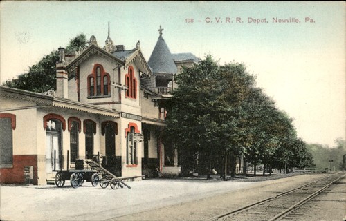 Newville Pennsylvania Railroad Station Depot CV RR c1908 Vintage ...