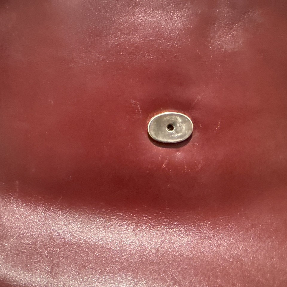Vintage Aigner Ox Blood Leather Purse – Foldover Snap – Double A Logo ...