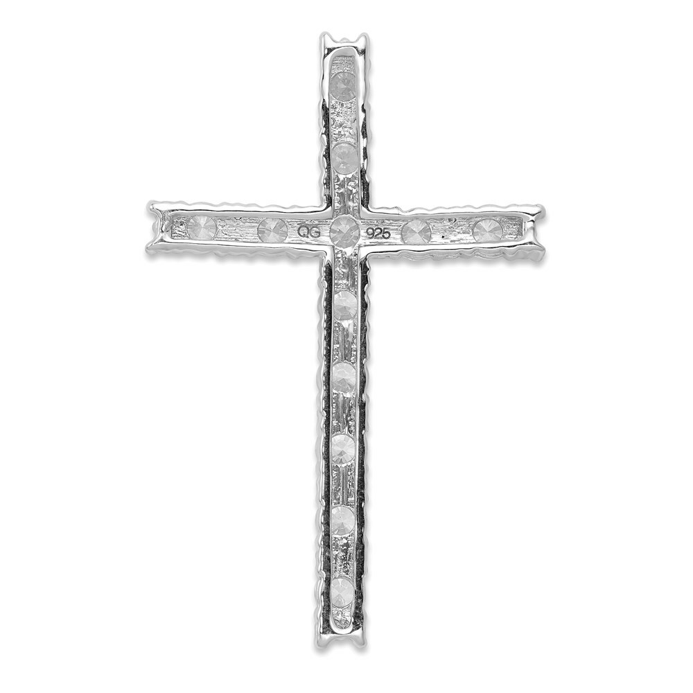 Real 14kt White Gold Diamond Latin Cross Pendant | eBay